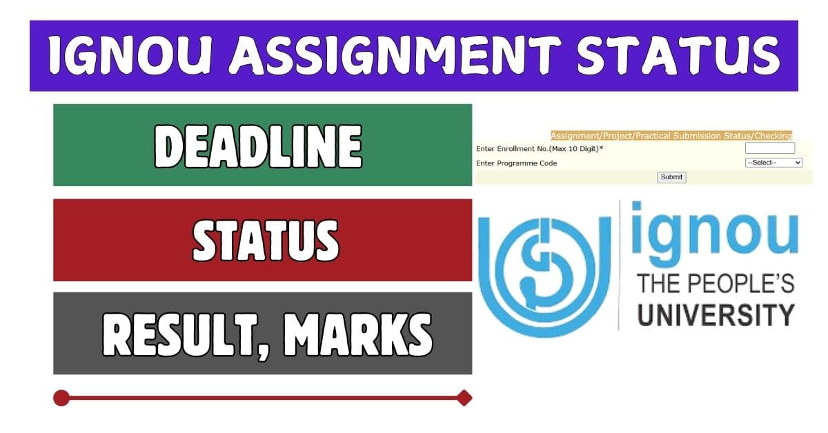 IGNOU Assignment Status 2024: Check Status, Marks at IGNOU Website @https://www.ignou.ac.in ...